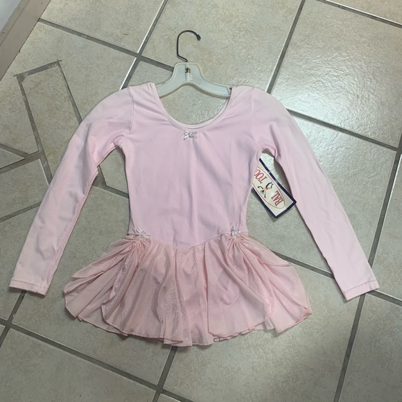 Bal Togs | Dresses | Kids 214 Pink Long Sleeve Dance Dress Bodysuit ...